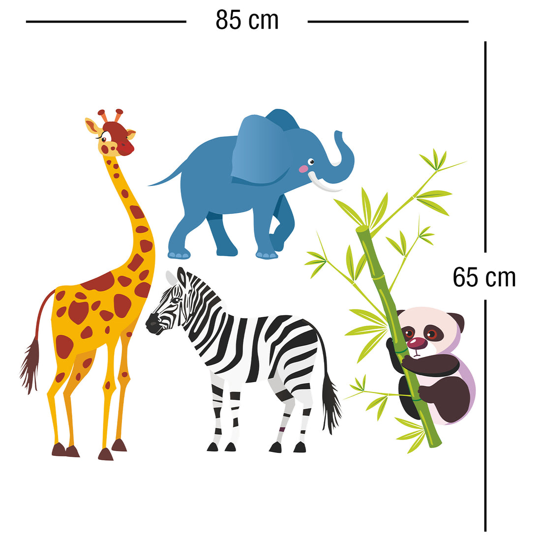 Safari Orman Hayvanları 4'lü Set Çocuk Odası Duvar Sticker ...